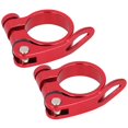 BIMZUC 2Pcs Bike Saddle Clamp Mountain Bicycle Road Seat Tube Quick ...