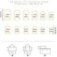 24 Pieces Cute Strawberry Pattern Press On Nails - Medium Square Shiny ...