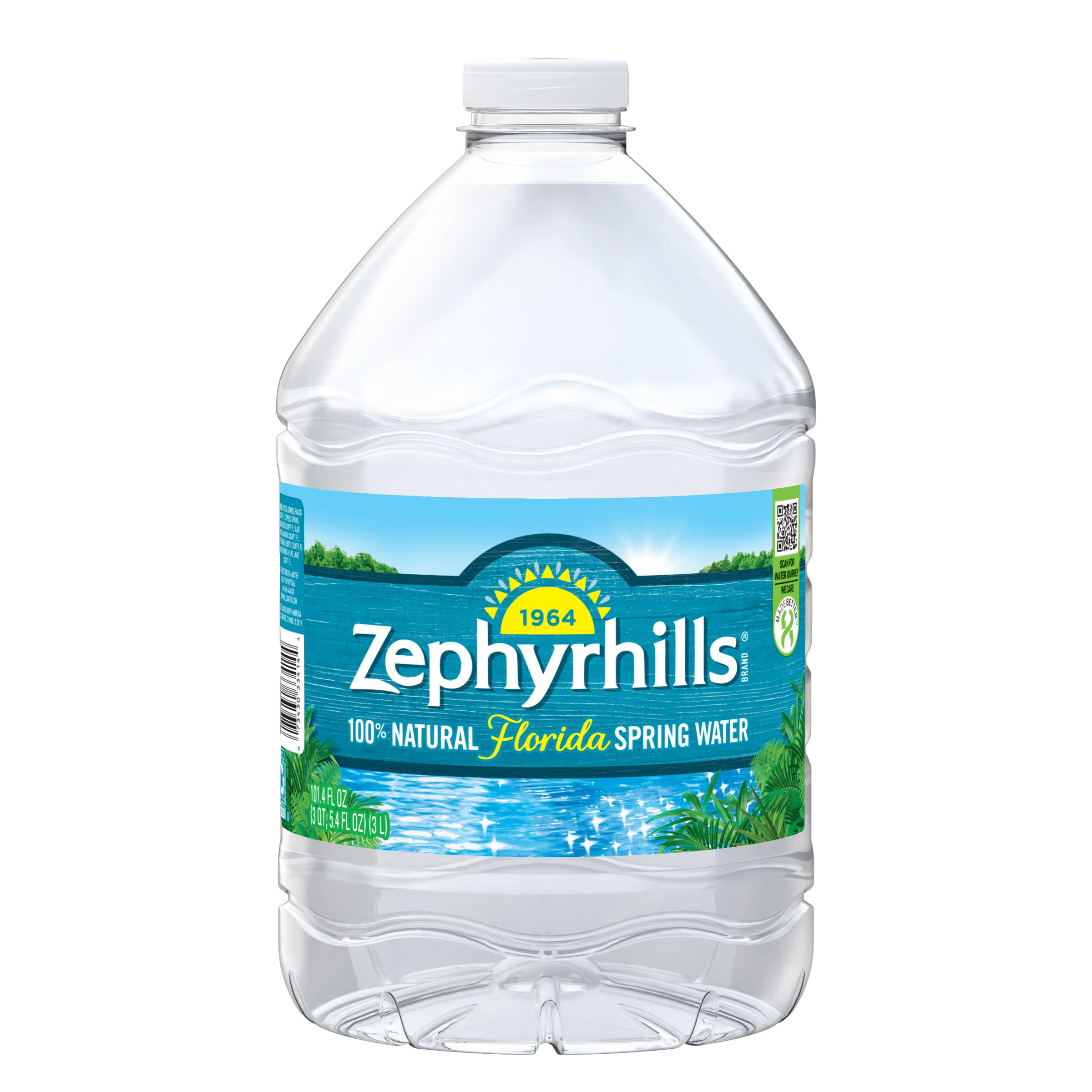 ZEPHYRHILLS Brand 100% Natural Spring Water, 101.4-ounce plastic bottle ...