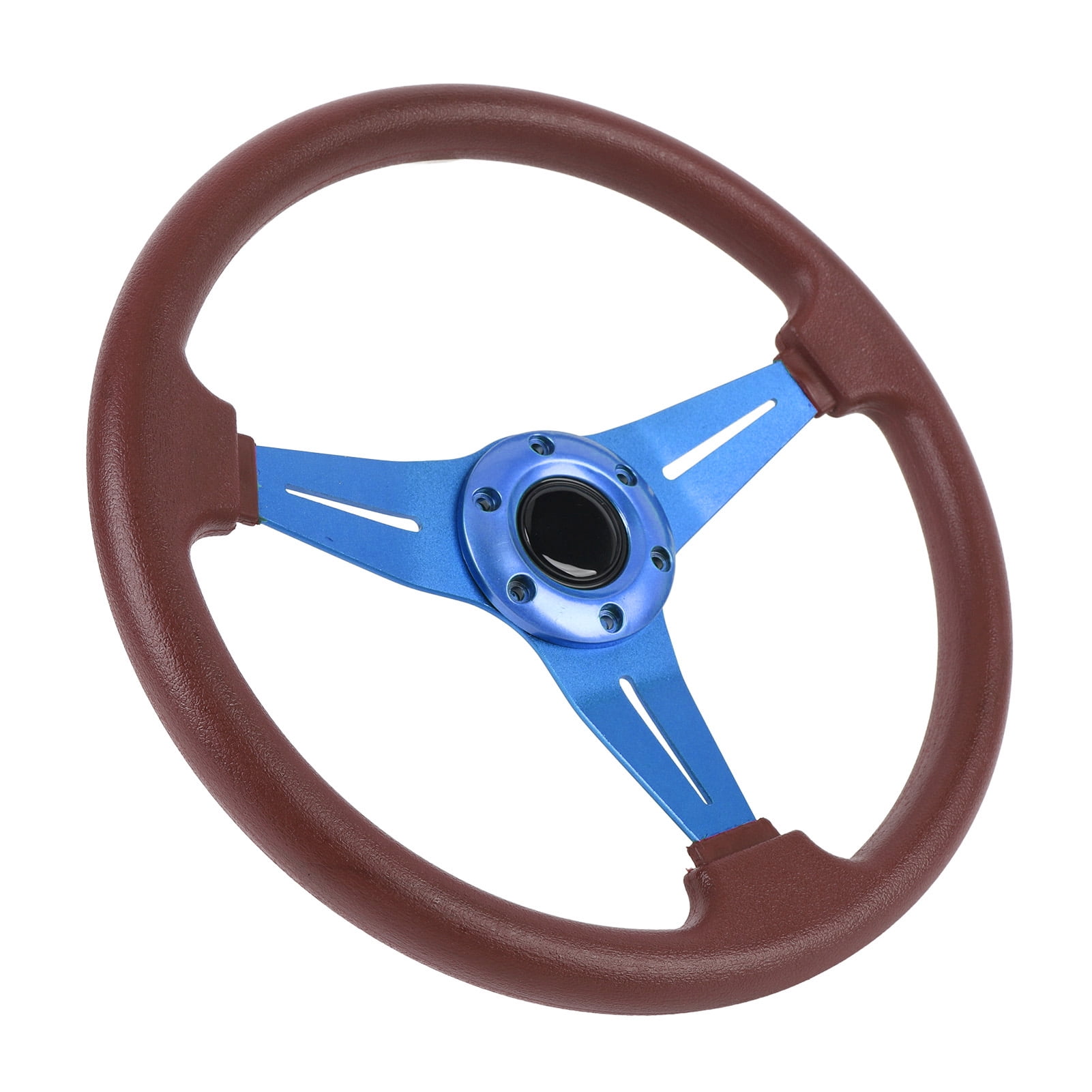 14 Inch Car Steering Wheel, PU Leather and Aluminum Spokes Comfortable ...