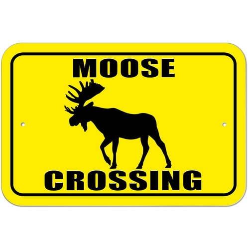 Moose Crossing Sign - Walmart.com