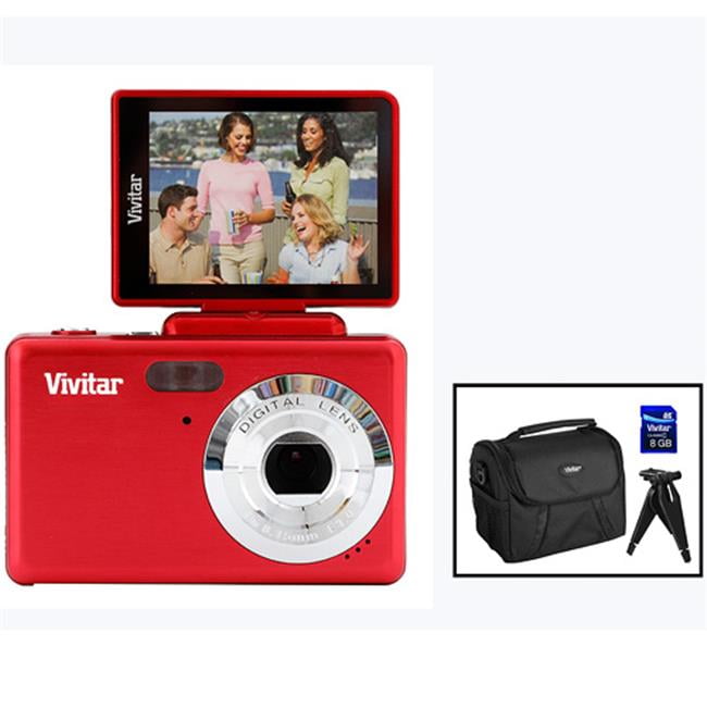 Vivitar VS124-RED-KIT1 16.1 MP iTwist Digital Camera Kit, Red - Walmart.com