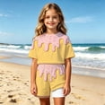Bainana Outfit Set For Girls Kids Ice Print Short Sleeve Tops And ...