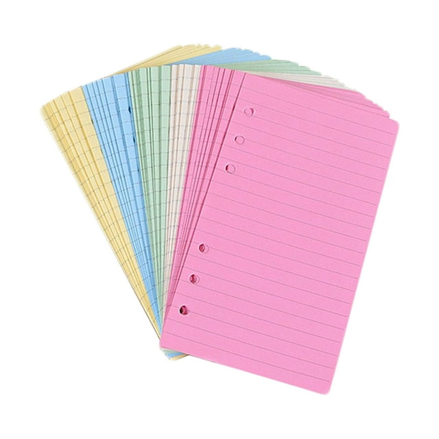 BE-TOOL 50Pcs A5 Refill Paper Sheets with 6 Hole Loose Leaf Design ...