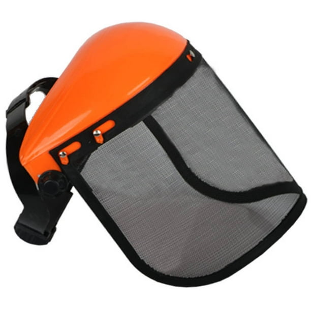 Safety Helmet Hat with Full Face Mesh Visor for Logging Brushcutter ...