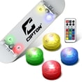 Cipton Kids LED Skateboard Lights - Dark Edition, 4 Pack with Remote ...