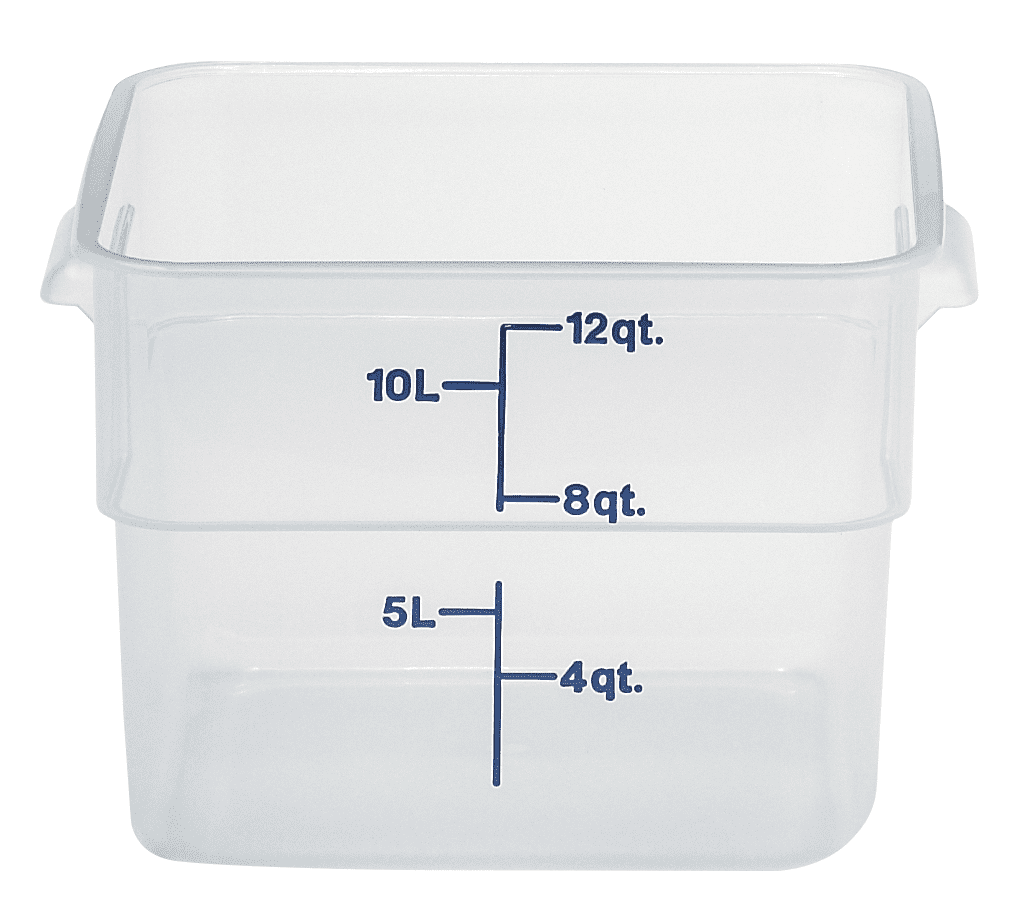 Cambro Translucent 12QT Square Food Container 12SFSPP190 - Walmart.com