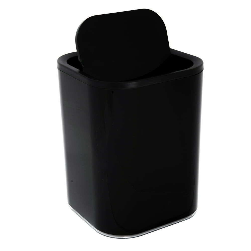 Bath Bliss 8L Acrylic Waste Bin in Black - Walmart.com - Walmart.com