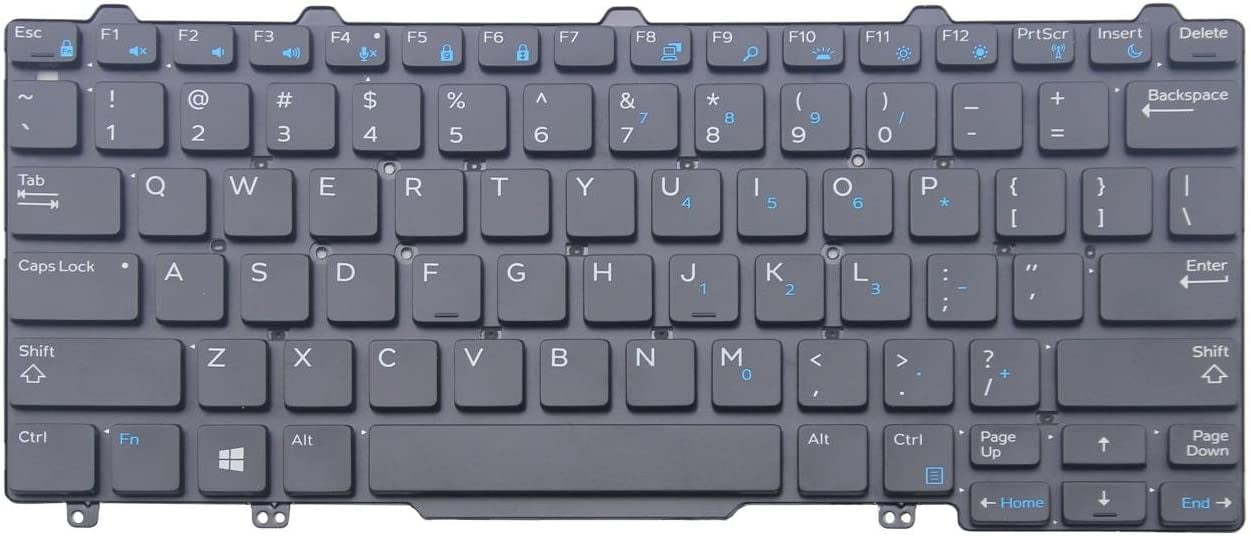 New Laptop Backlit Keyboard Replacement for Dell Latitude E7270/7270 US ...