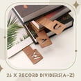 26PCS Wood Record Dividers, Alphabetical Vinyl Record Storage Dividers ...