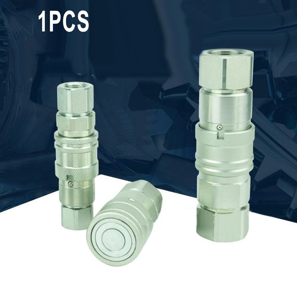 G1/2 Flat Face Hydraulic Quick Connect Coupler Coupling Set Skid Steer ...