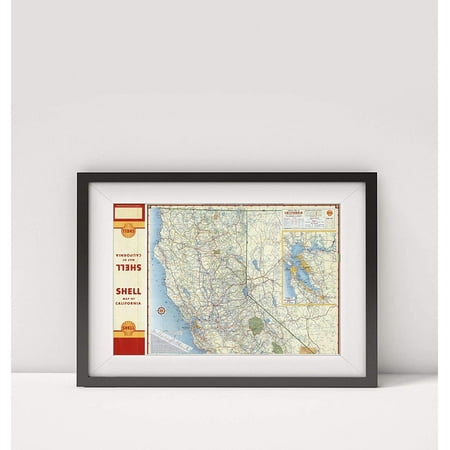 1956 Map|Shell Highway Map of California (Northern Portion)|San ...