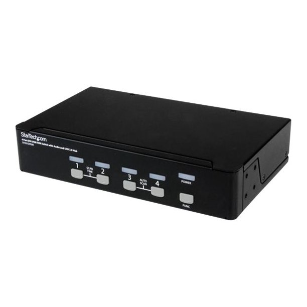 StarTech 4-Port DVI USB KVM Switch with Audio and USB 2.0 Hub - Walmart ...
