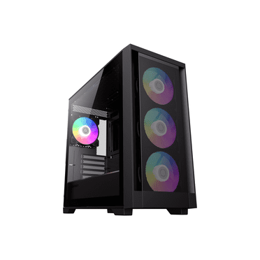 SAMA ARGB-Q5-BK Micro ATX Tower Gaming Computer Case with Empered Glass ...