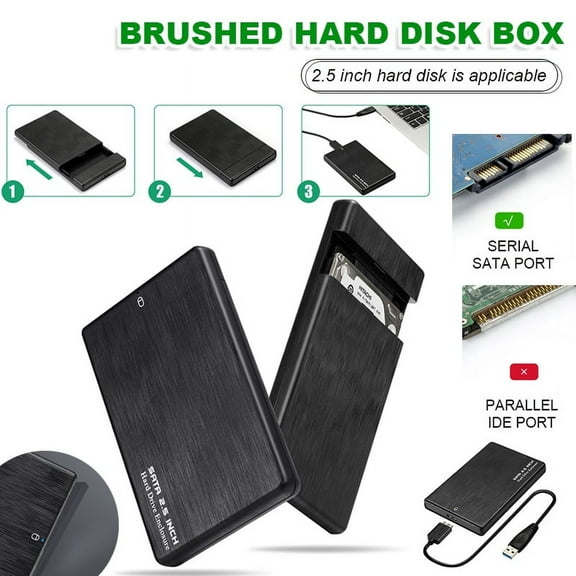 USB 3.0 External Hard Drive Enclosure Portable 2.5 Inch SSD HDD Case ...