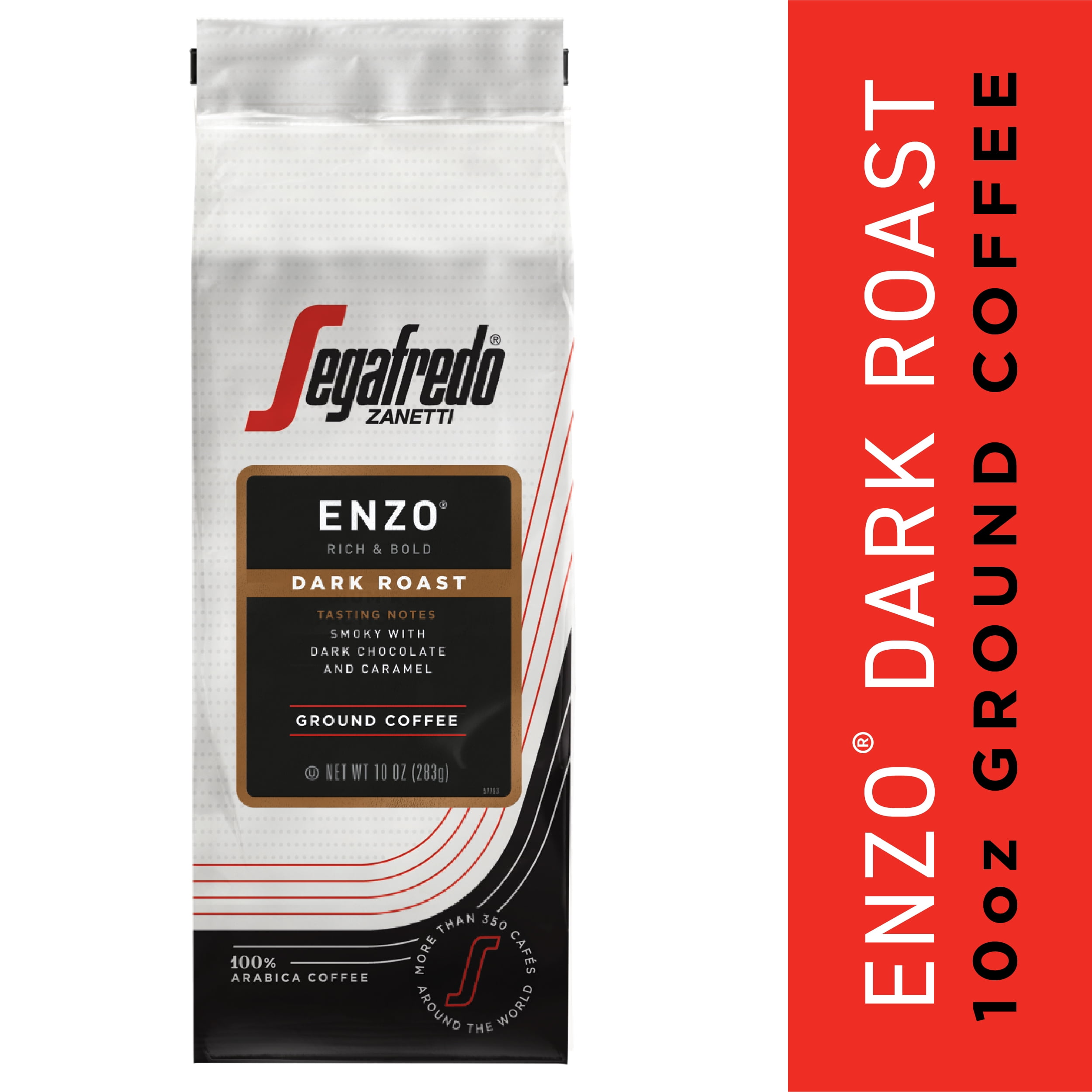 Segafredo Zanetti Enzo Dark Roast Ground Coffee 10 oz. Bag - Walmart ...