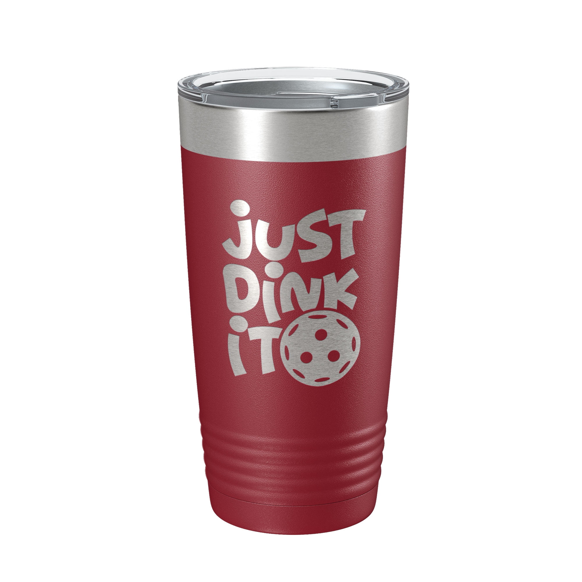 Just Dink It Tumbler Pickleball Travel Mug Insulated Laser Engraved Coffee Cup Do It Pickle Ball ...