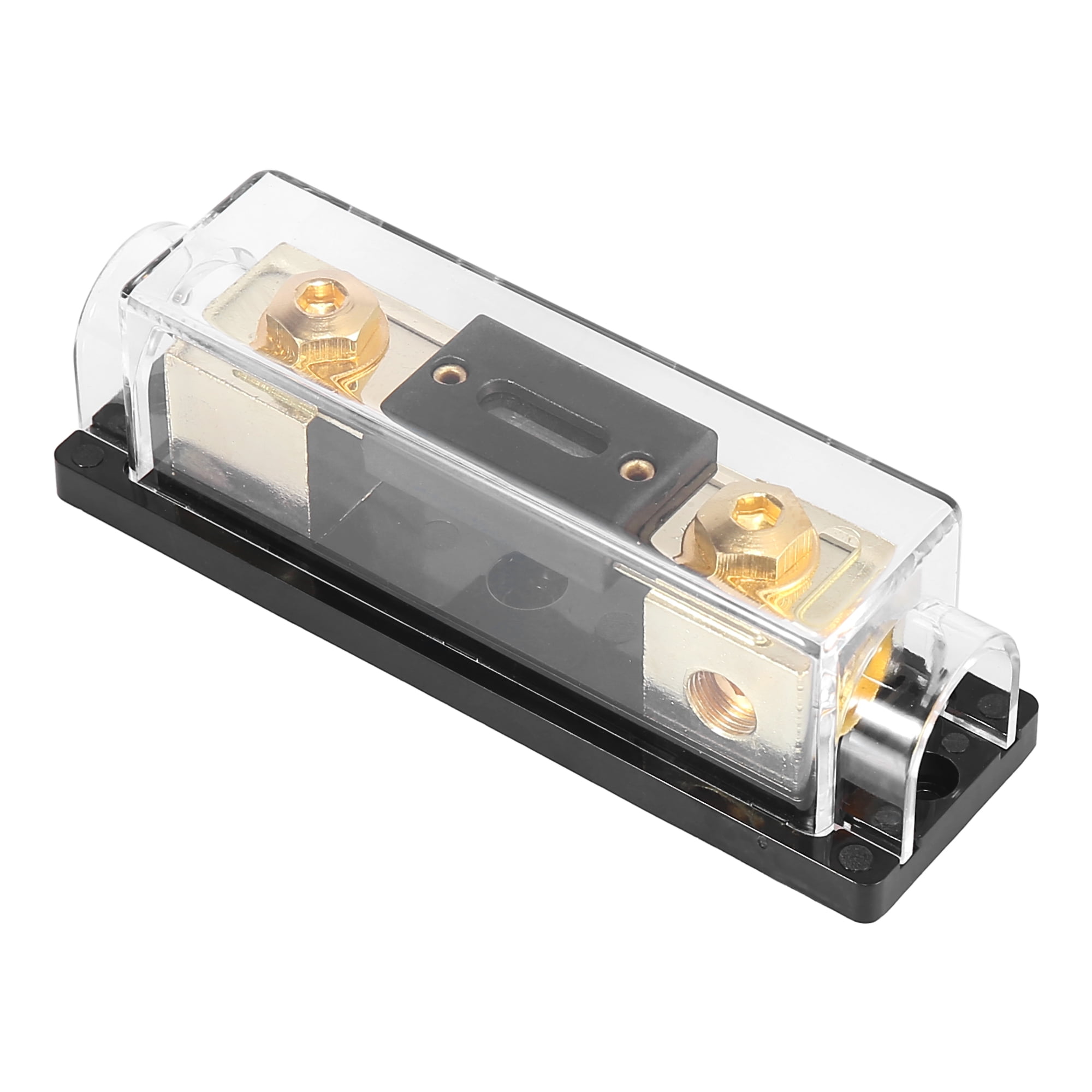 0/2/4 Gauge Inline ANL Fuse Holder Clear Black Fuse Block Box with 200A ...