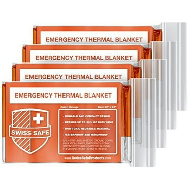 Emergency Blanket (12-Pack) for Emergencies- High Quality Material ...
