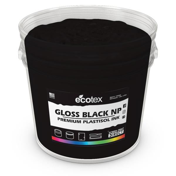 Ecotex - Gloss Black Plastisol Ink for Screen Printing - Multiple Sizes ...