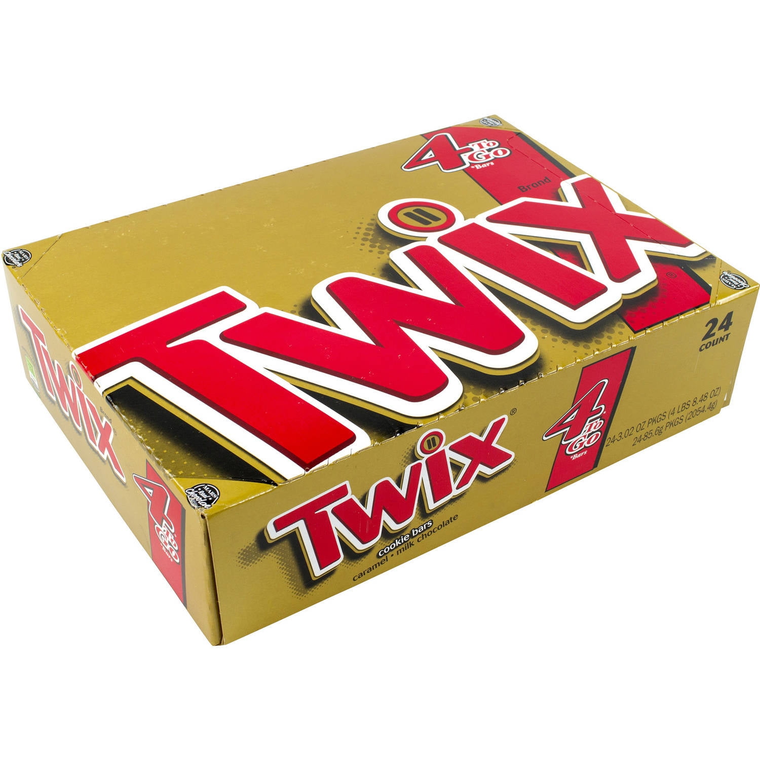 Twix Caramel 4-To-Go Cookie Bars, 3.02 oz, 24 count - Walmart.com
