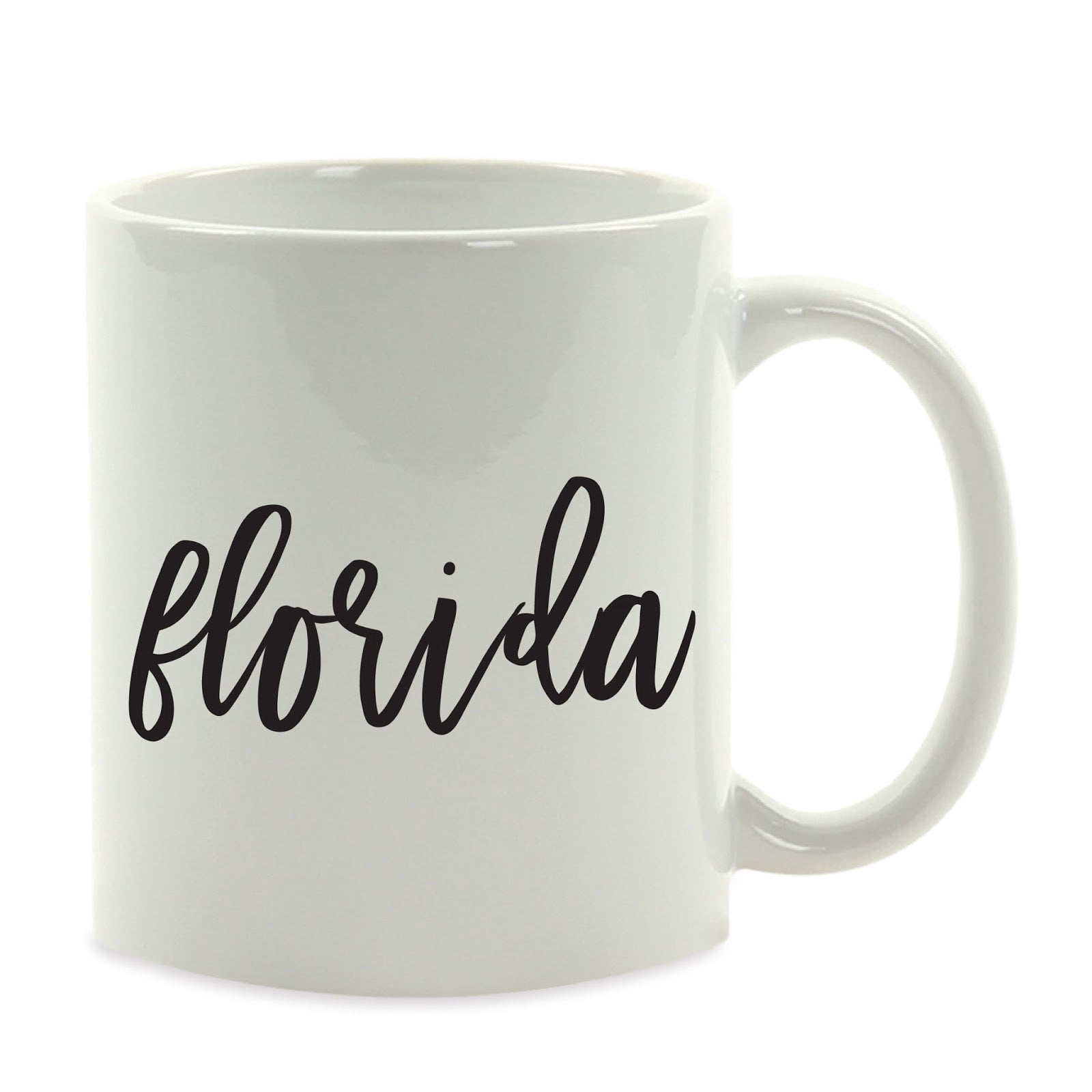 Koyal Wholesale Black Calligraphy Florida US State Ceramic Coffee Mug ...