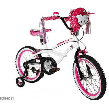 18" Hello Kitty Girls' Sidewalk Bike, White - Walmart.com