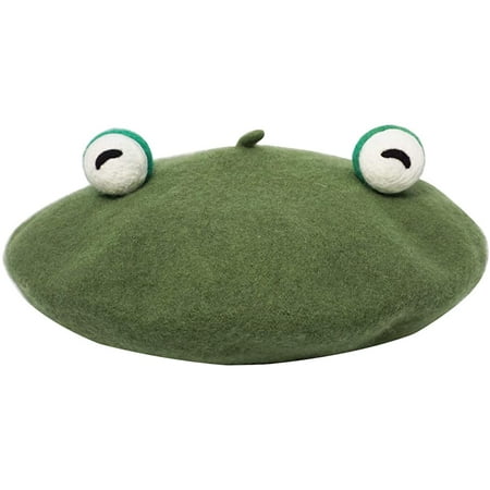 Frog Eyes Handmade Beret Vintage Artist Hat Olive Green | Walmart Canada