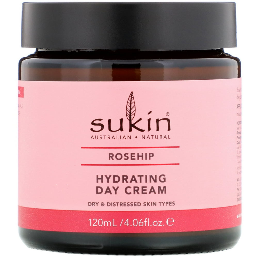 Sukin Hydrating Day Cream, Rosehip, 4.06 fl oz (120 ml) - Walmart.com ...