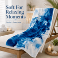Abstract Indigo Blue Ink Wash Fluid Alcohol Splatter Microfiber ...