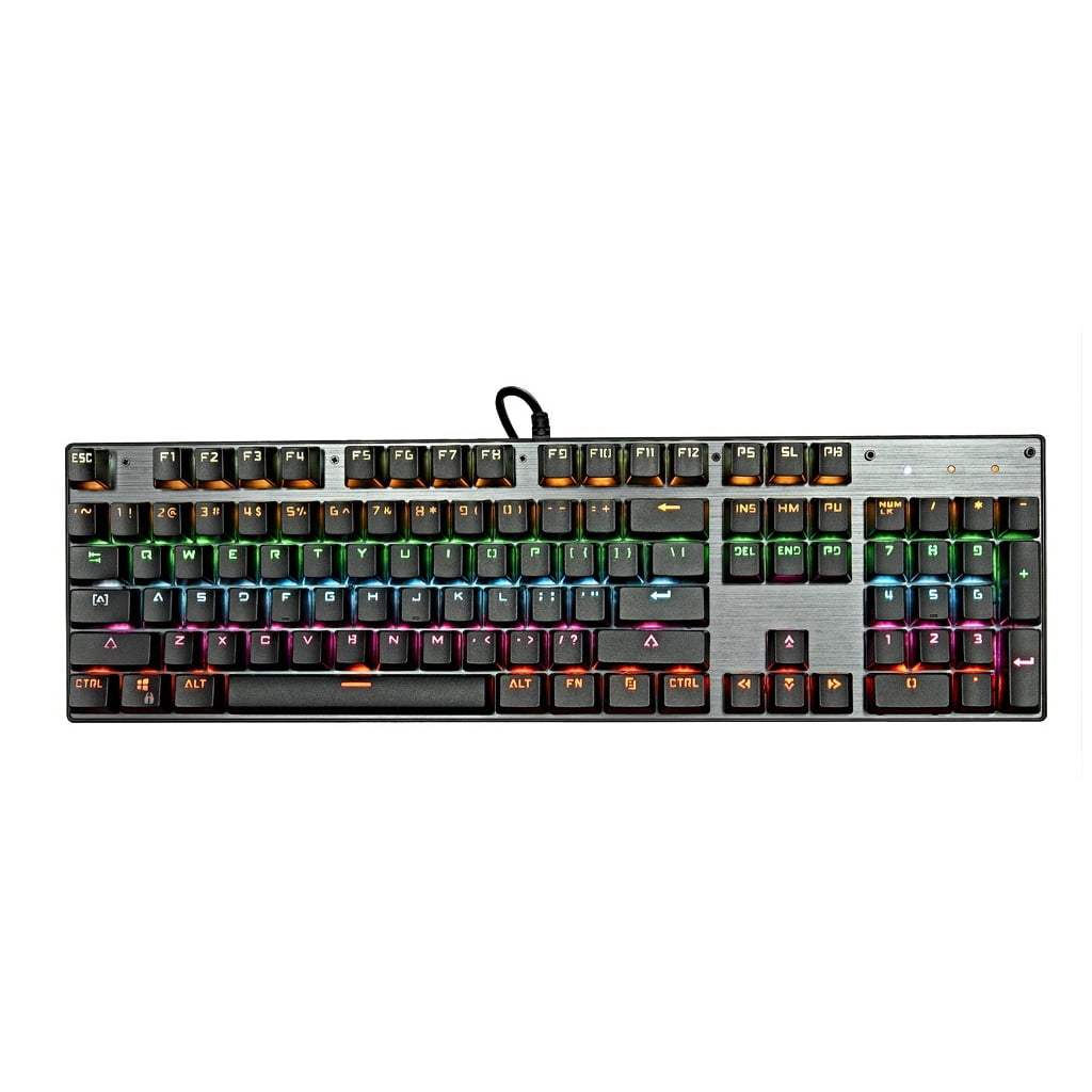 Mechanical Gaming Keyboard Wired USB Gaming Keyboard 104 Keys - Walmart.com