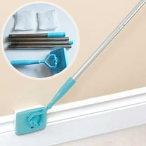 Baseboard Cleaner Tool 2 Reusable Cleaning Pads Handle No-Bending Mop ...