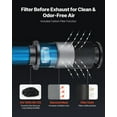 VEVOR 4" Air Filtration Kit, 180 CFM Inline Duct Fan with Speed ...