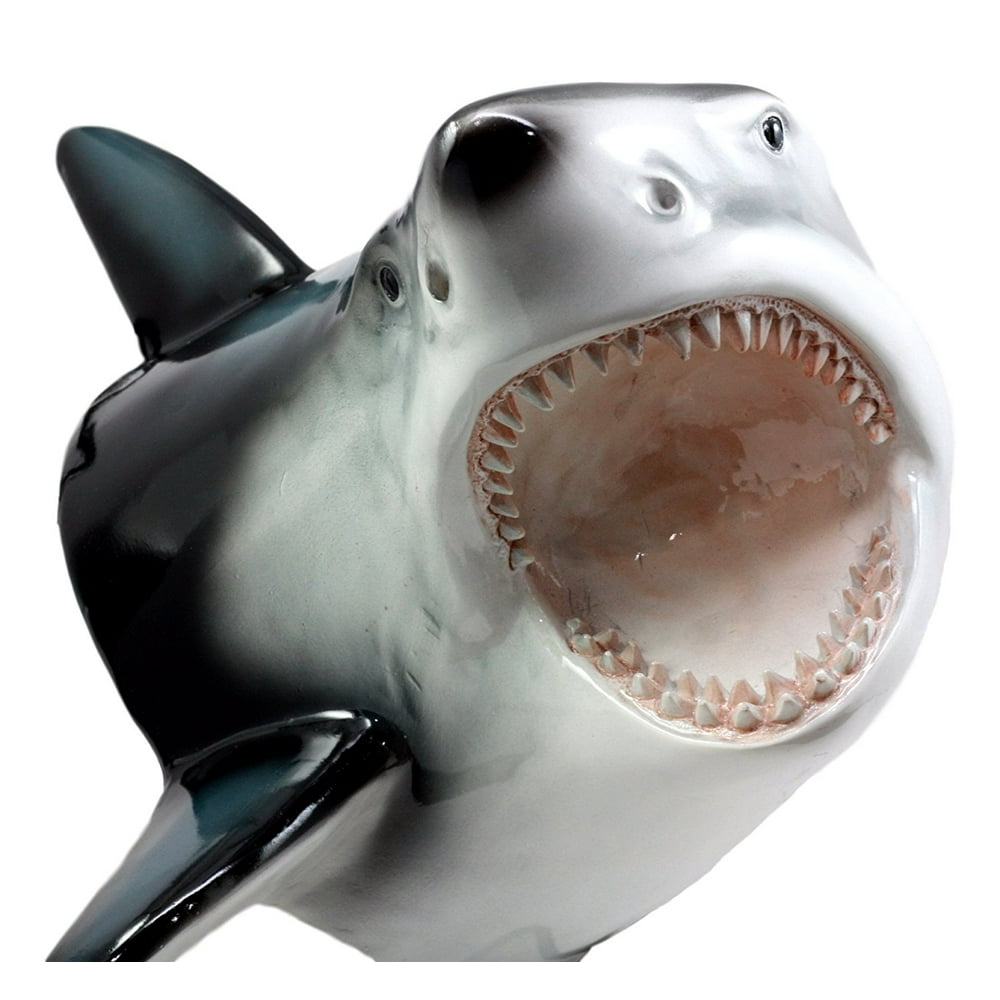 Ebros Great White Shark Trophy Wall Decor Sculptural Hanging Plaque 12 ...