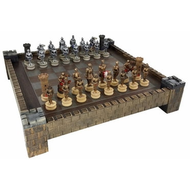 Medieval Skeleton Slayer Gothic Fantasy Skull Chess Set with Unique ...