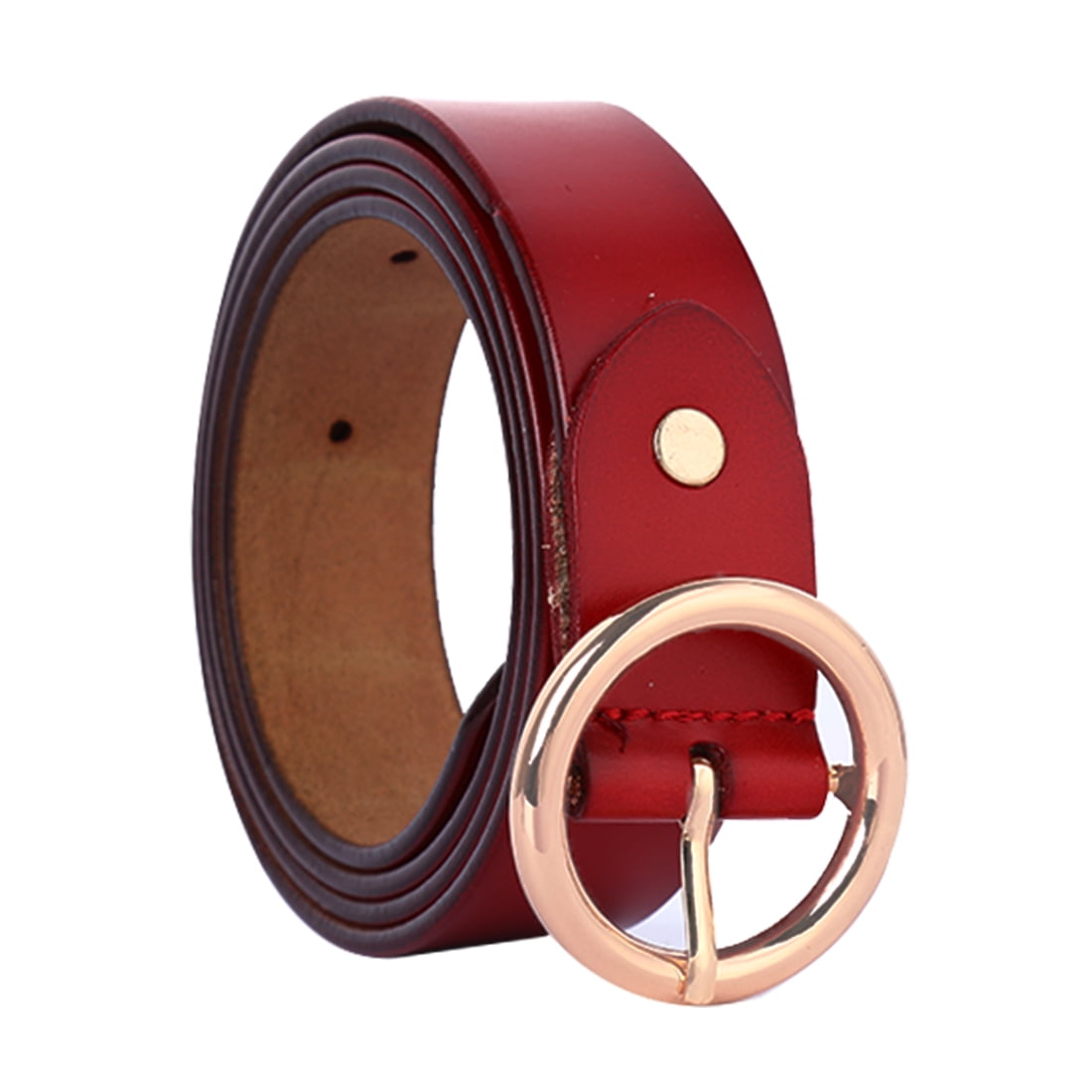 Allegra K Women's Fashionable Stylish Round Pin Buckle Casual Belt ...