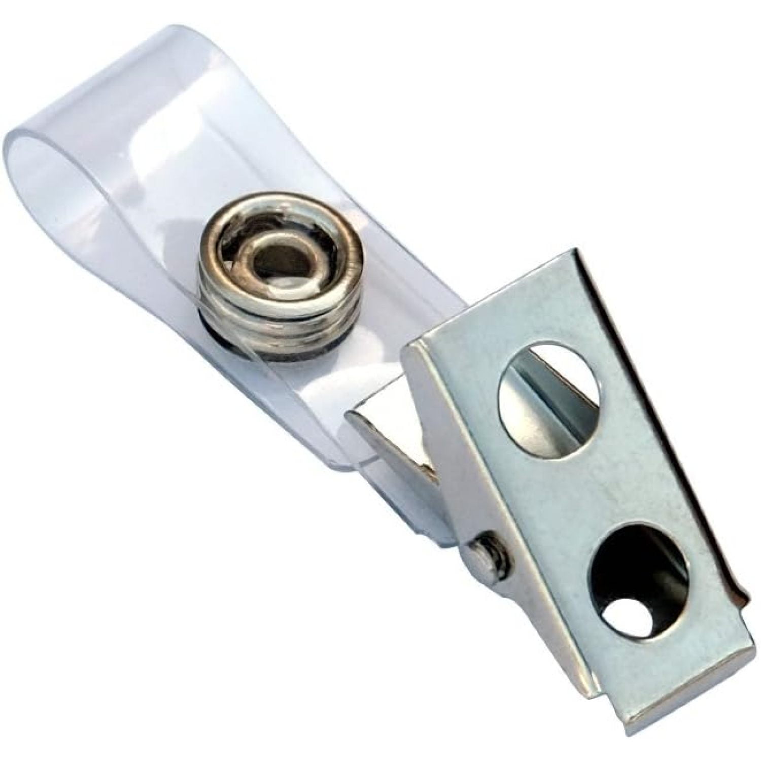 Bilot Metal Badge Clips with PVC Straps - Clothing Friendly Clip ...