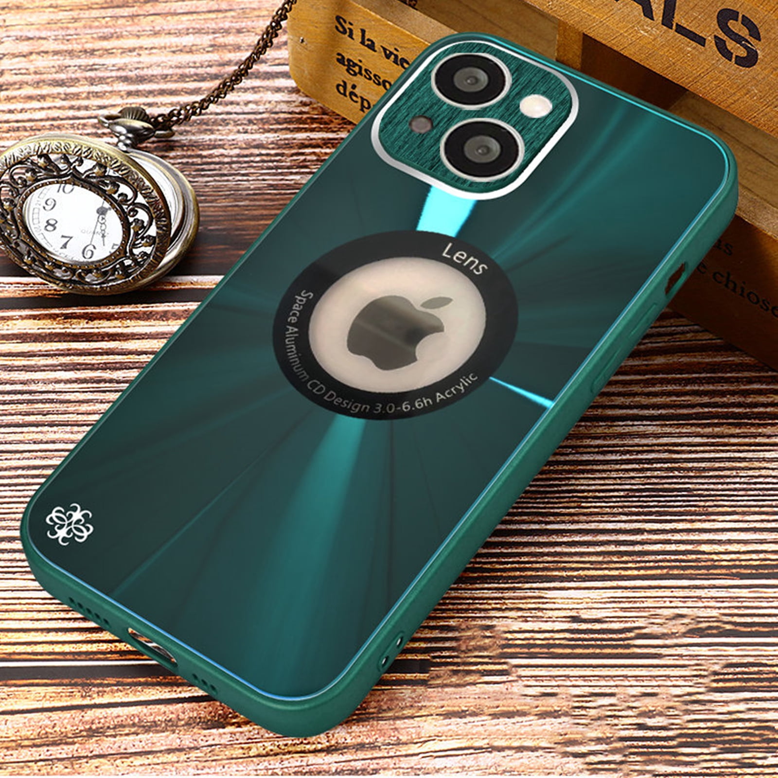 Dteck Case for iPhone 12 Pro Max CD Pattern Logo View Ultra Slim Glass ...