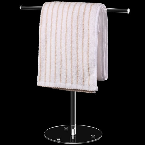 Clear Acrylic Modern Hand Towel Stand Towel Rack T-Shape Hand Towel ...