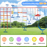 WFUN 50FT Ninja Warrior Outdoor Obstacle Course Kit for Kids ...