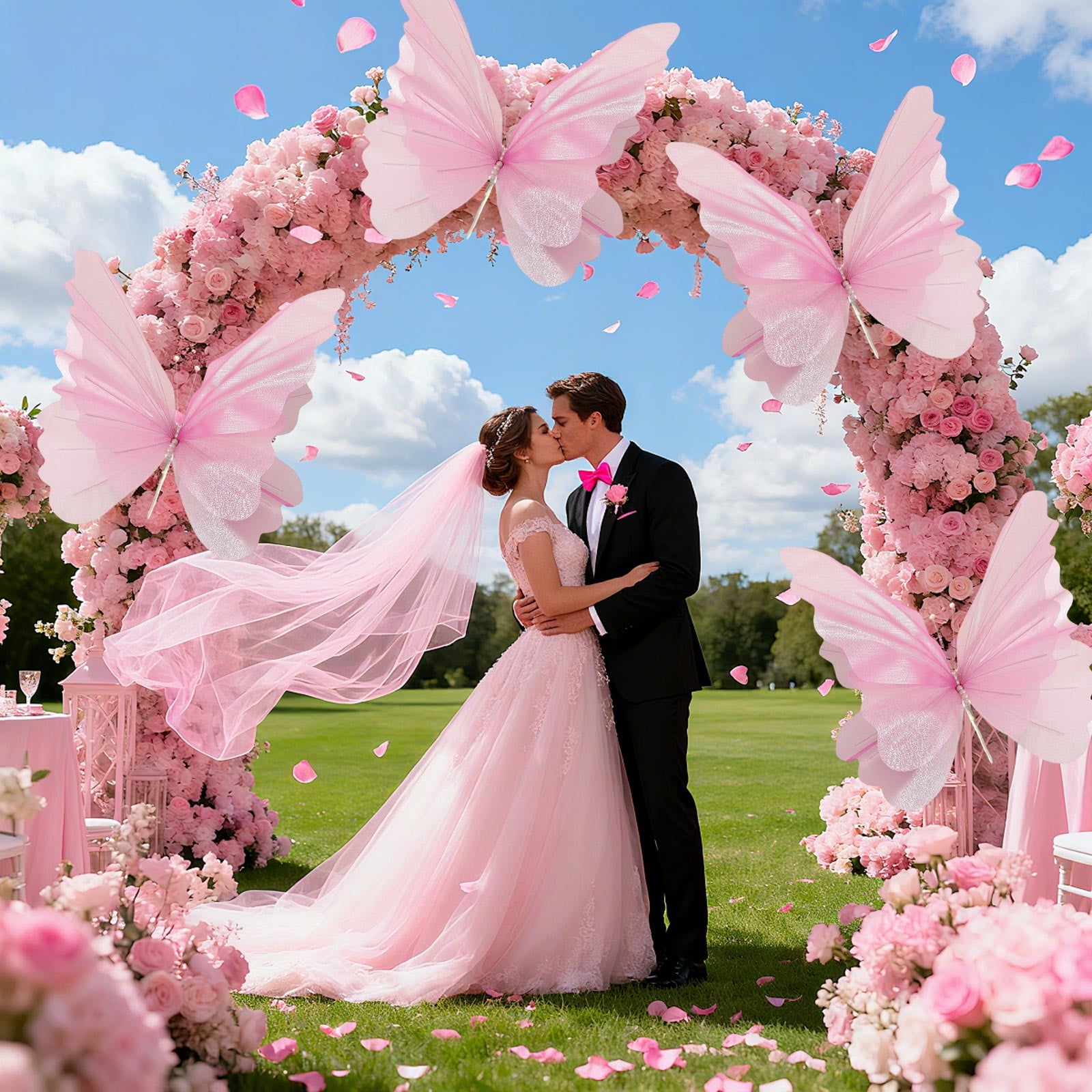 Click here for Linnome 3d Tulle Flower And Butterfly Decorations... prices