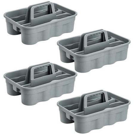 Lepai 4 Pack Carry Caddy with Handle - Cleaning Tool Caddy Plastic ...