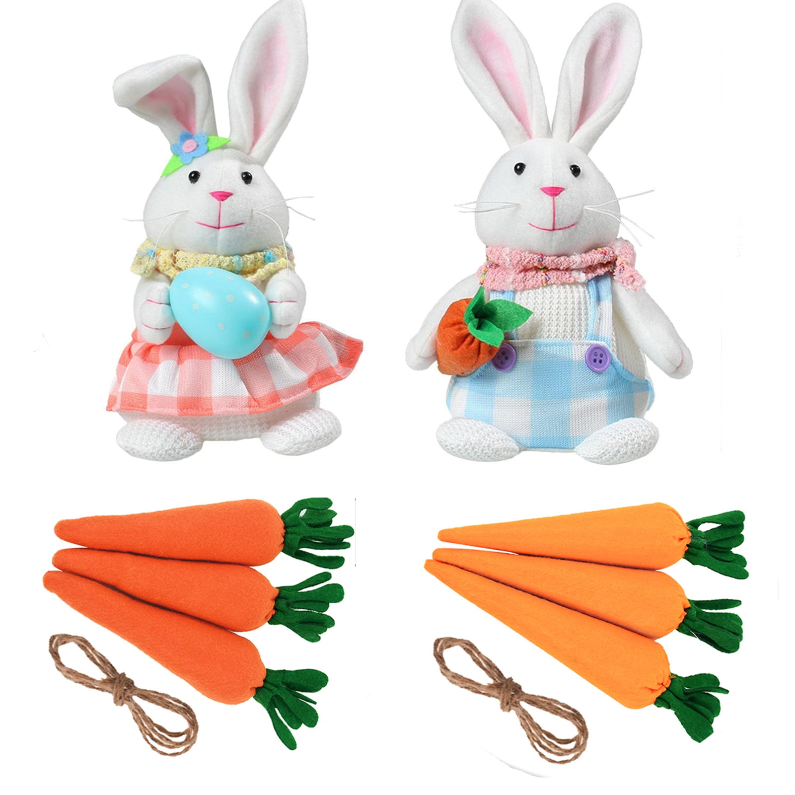 4 Pcs Rabbit Stuffed Animals Plush , Cute Plushies for Animal Themed ...