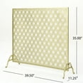GDF Studio Elmer Single Panel Iron Fire Screen, Gold - Walmart.com
