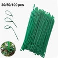 Green Garden Ties, 6.7 Inch Plastic with Adjustable Structure, Discreet ...