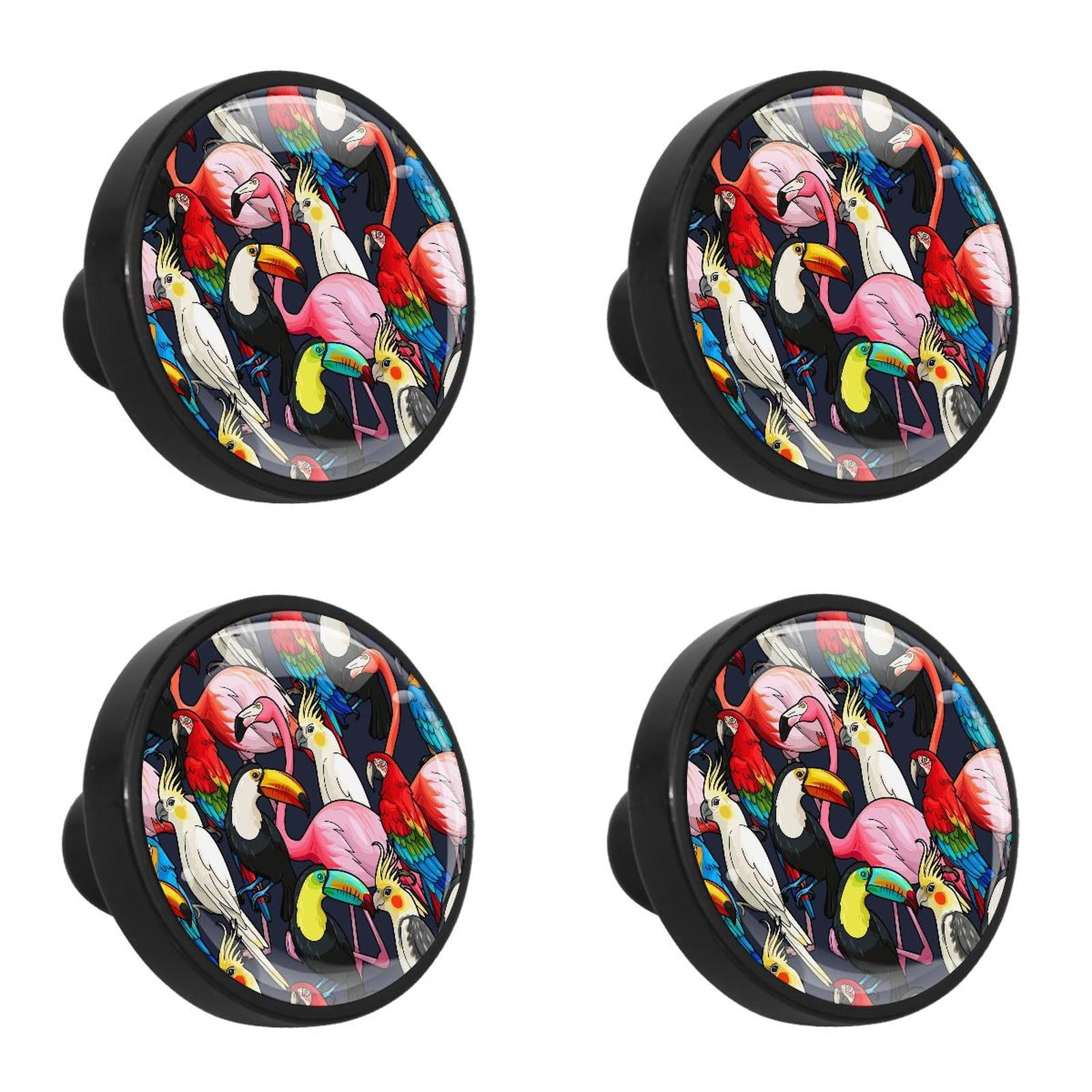 4 Pcs Parrot Knobs for Kitchen Cabinet Cupboard Dresser Bookcase Drawer ...