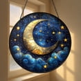 Artistic Window Hanging – Moon and Stars Stained Glass Style - Walmart.com