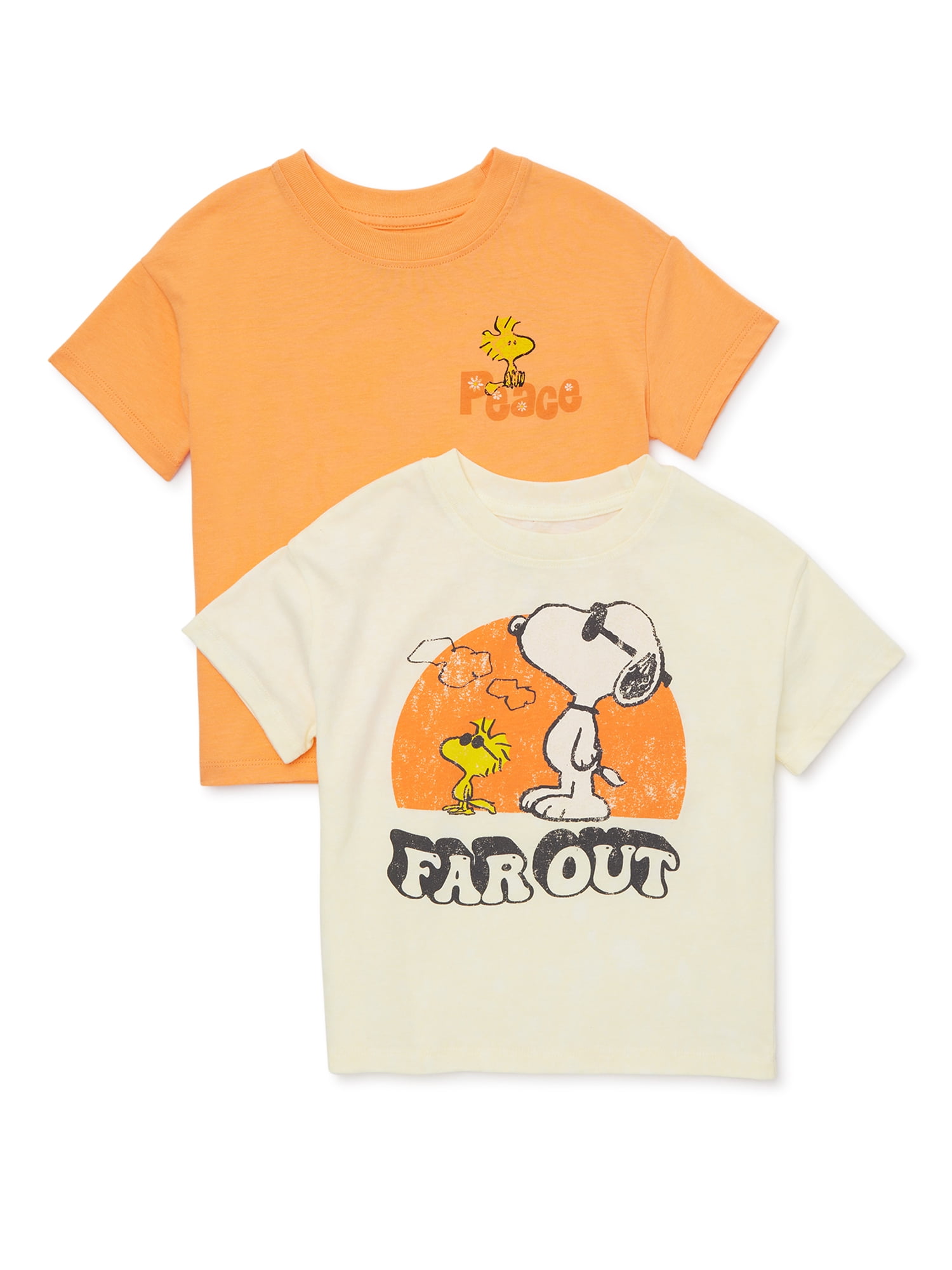 Peanuts Snoopy Toddler Boy Graphic Tees, 2-Pack, Sizes 2T-5T - Walmart.com
