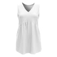 Casual Fashion Pleated Sleeveless Blouse for Everyday Wear with Solid ...