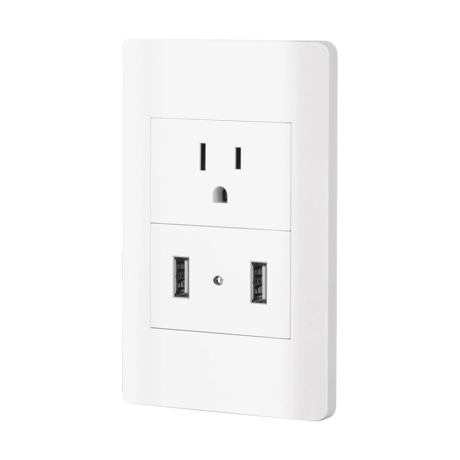 Placa armada blanca contacto y 2 puertos USB 1.5 mód, Lisboa TRUPER COUSB-LB | Walmart en línea